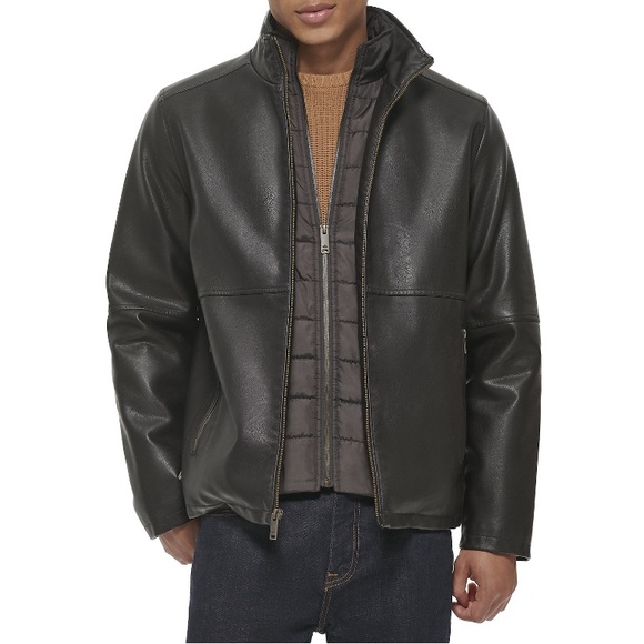 Dockers | Jackets & Coats | Nwt Dockers Mens Faux Leather Jacket With ...